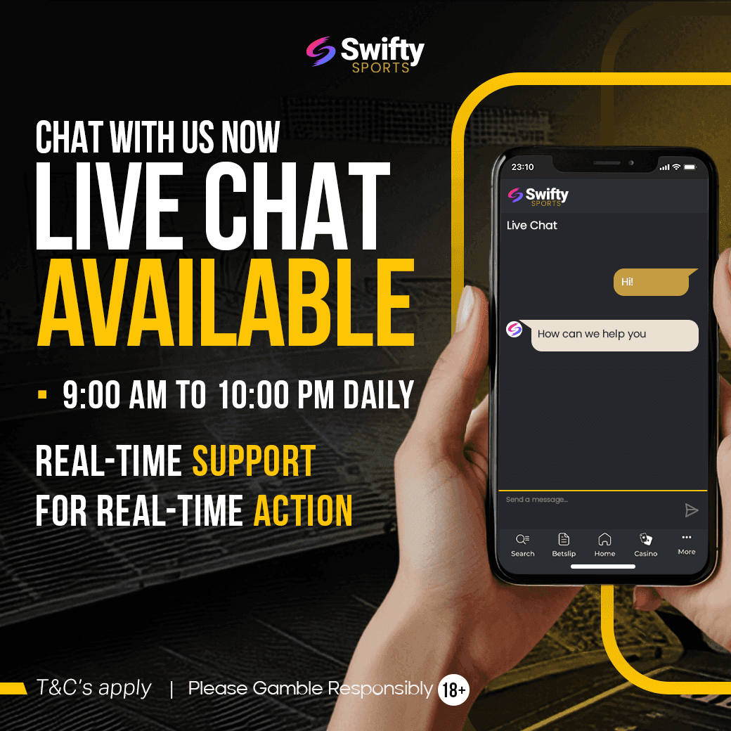 Bet with Swifty Sports - Live online Sportsbook and Casino